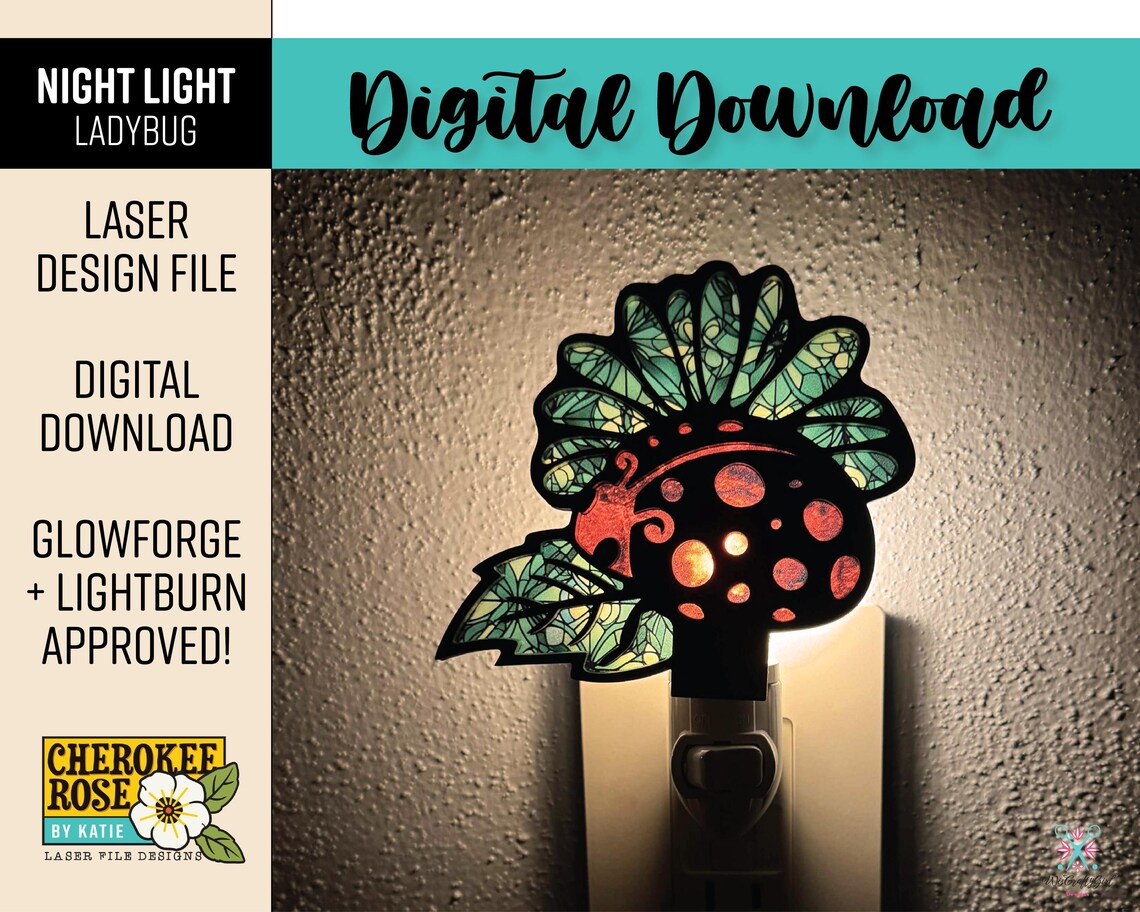 Ladybug Night Light SVG: Laser Cut Design (digital File Only) - Etsy