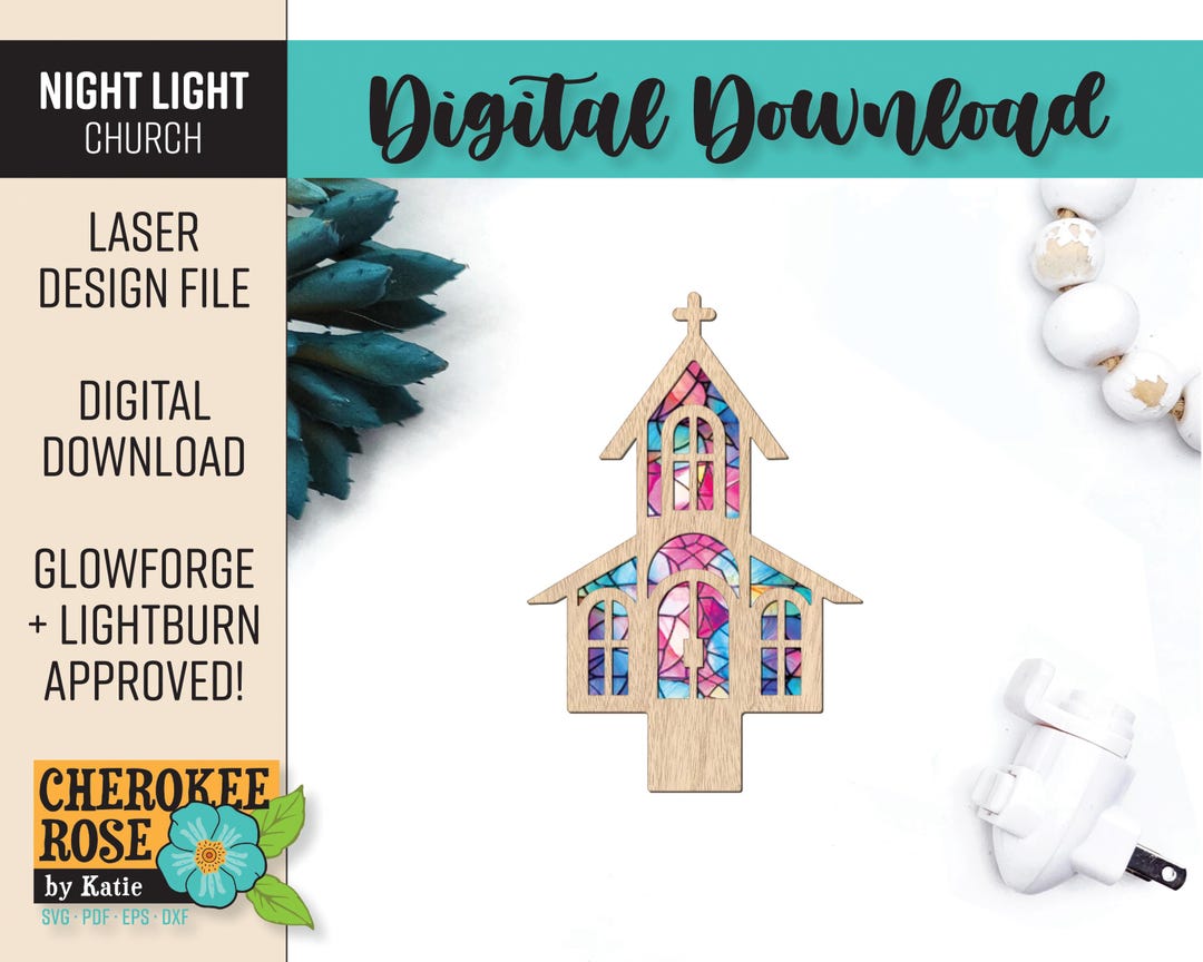 Laser Cut Church Night Light SVG Bundle (digital File Only) - Etsy