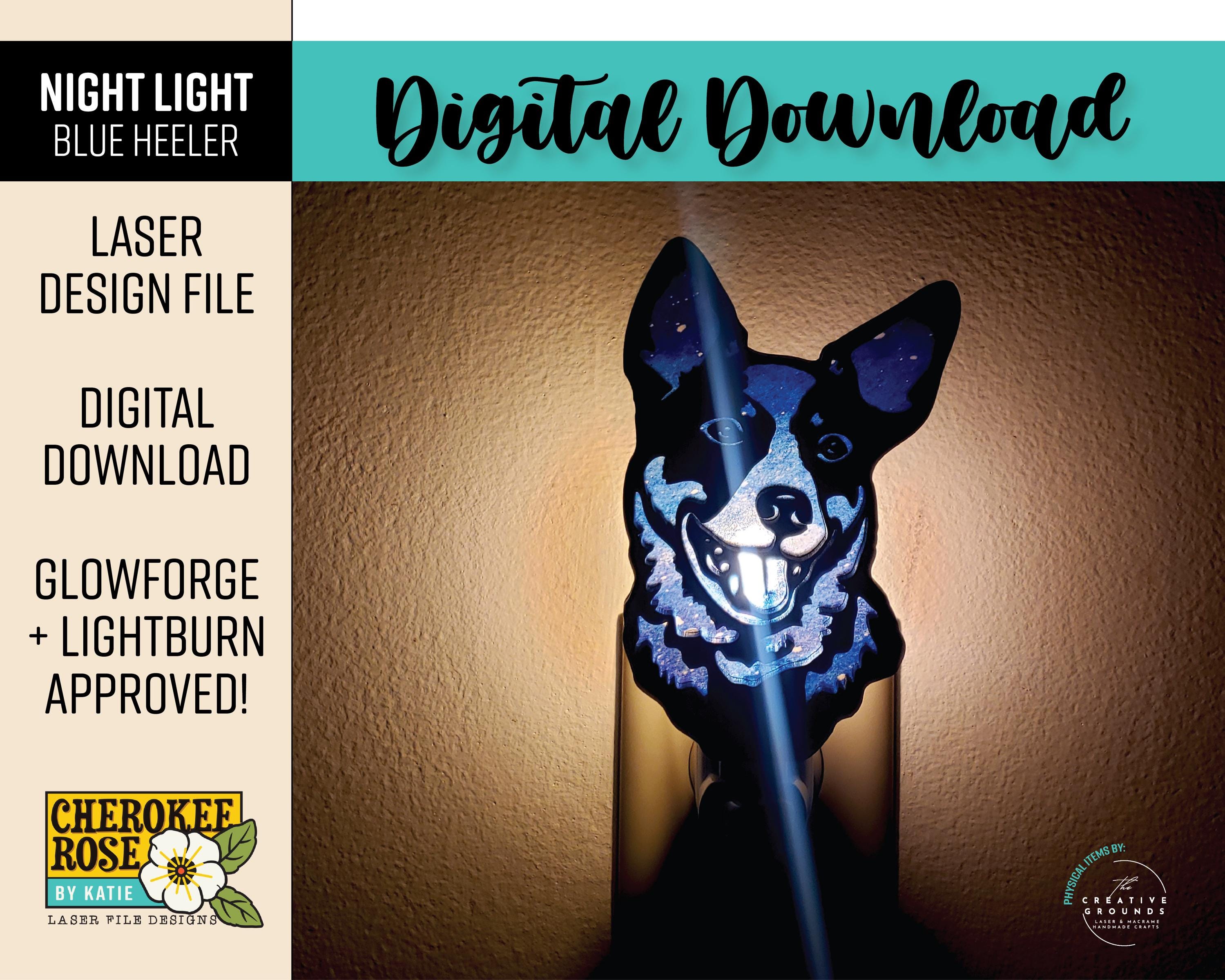 Blue Heeler Night Light SVG: Laser Cut Dog Design (digital File) - Etsy