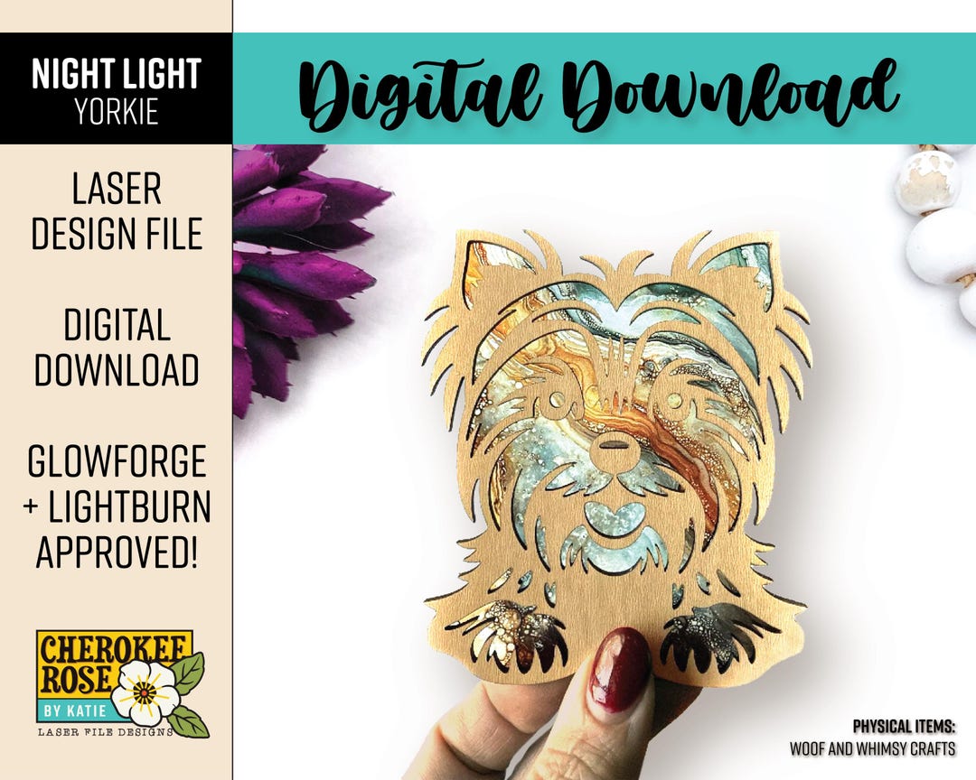 Yorkie Night Light - Laser Cut File (digital File Only) - Etsy