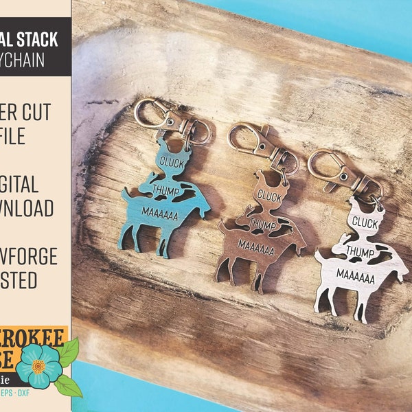 Farm Animal Keychain - Etsy