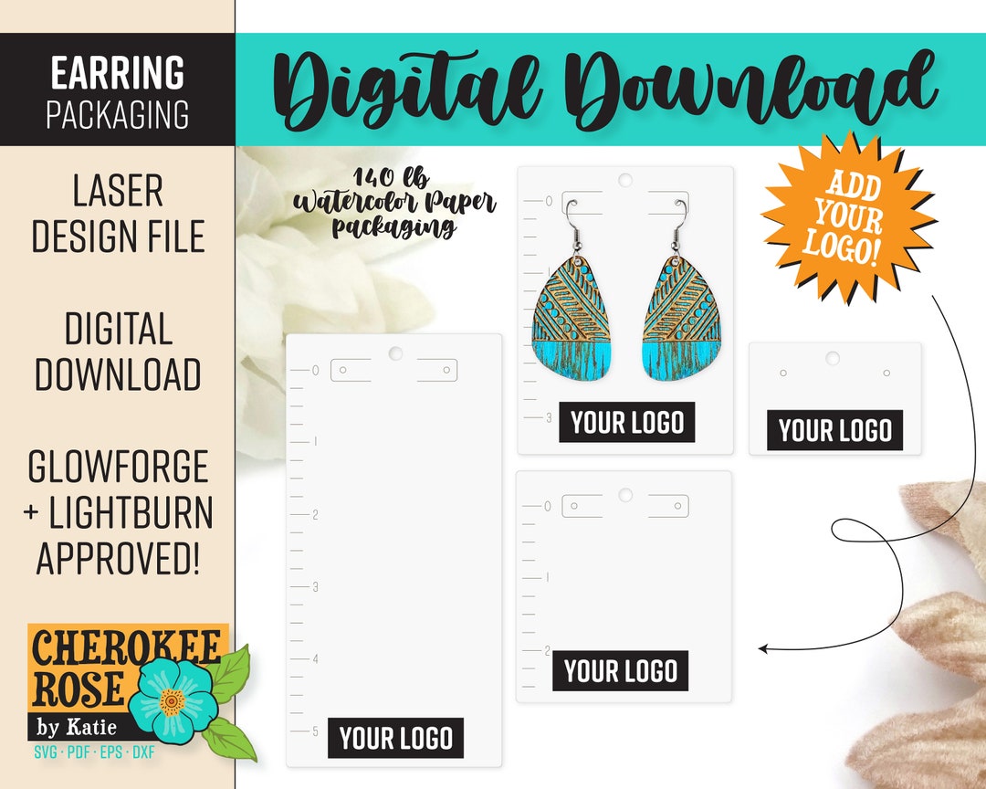 Earring Paper Packaging - Earring Display Cards - Laser Cut Paper ...