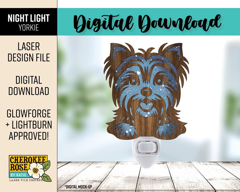 Yorkie Night Light - Laser Cut File (digital File Only) - Etsy