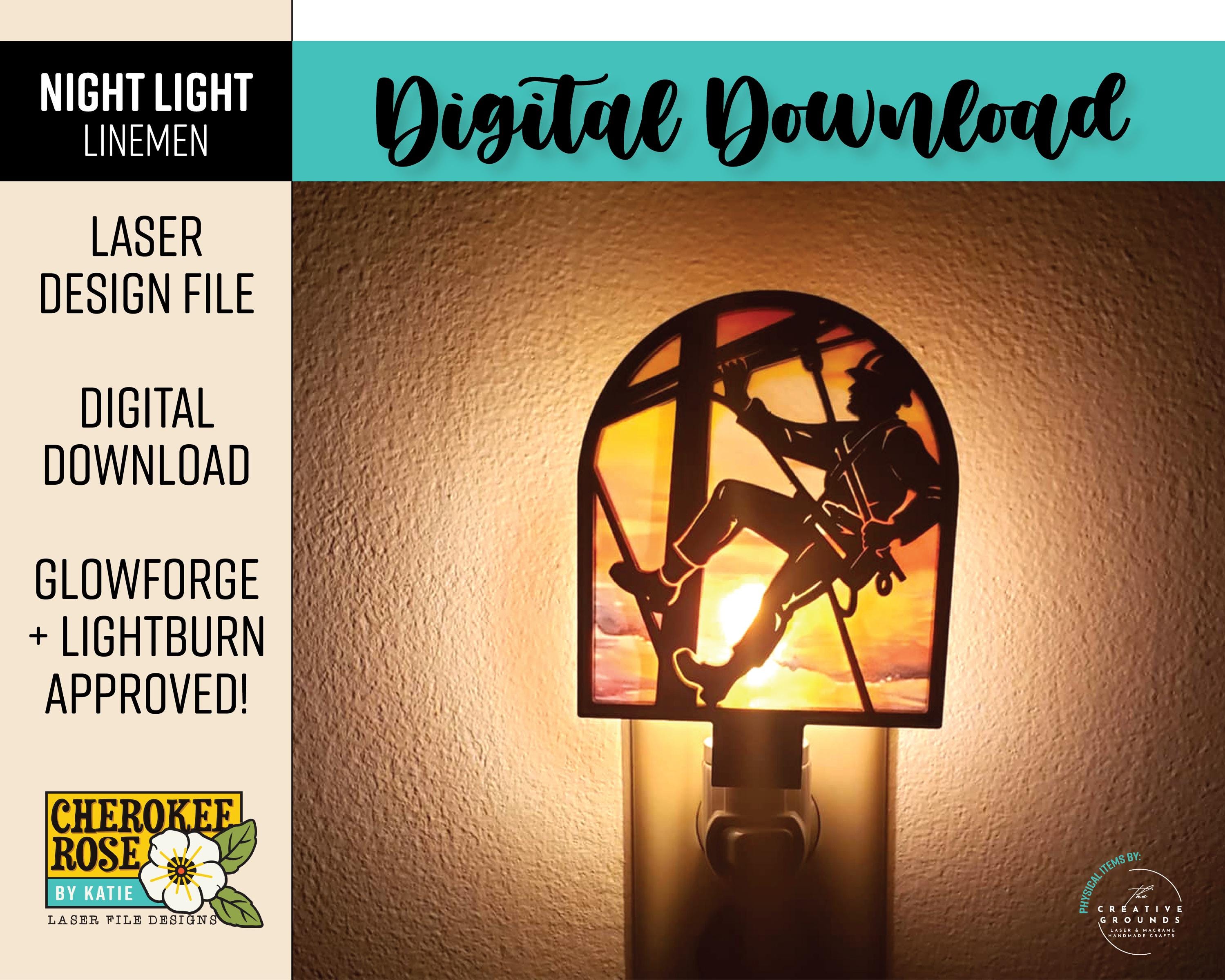 Lineman Night Light Laser Cut File Bundle (digital File Only) - Etsy
