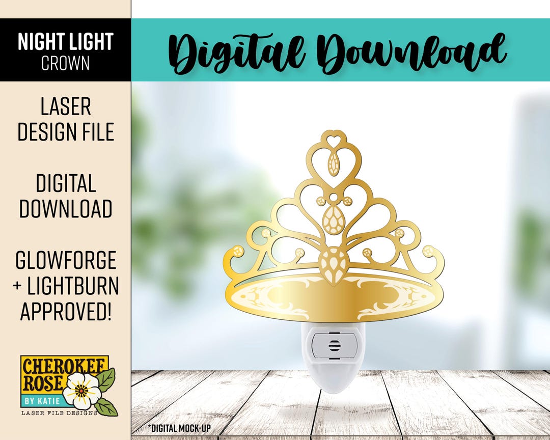Princess Crown Night Light: Laser Cut File (digital File Only) - Etsy