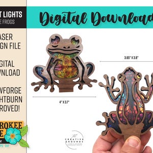 Tree Frog Night Light Laser Cut File (digital File) - Etsy