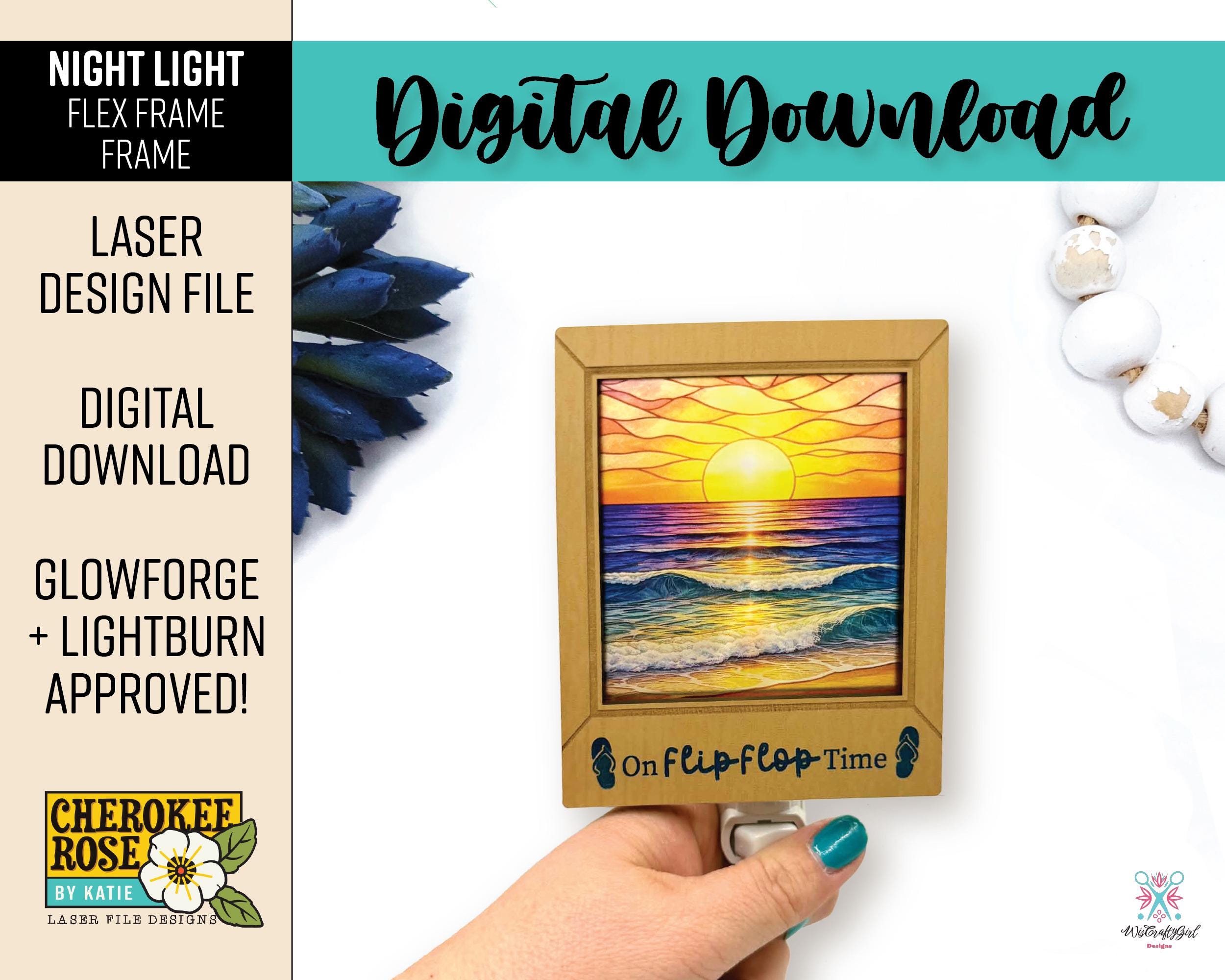 Laser Cut Frame Night Light SVG: Interchangeable Flex Frame (digital ...