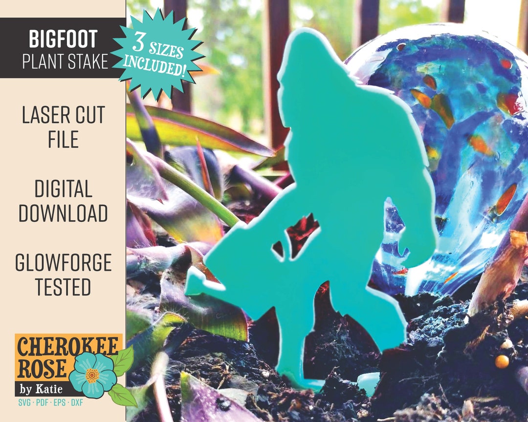 Bigfoot Plant Stake SVG: Sasquatch Garden Decor (digital File) - Etsy
