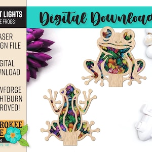 Tree Frog Night Light Laser Cut File (digital File) - Etsy