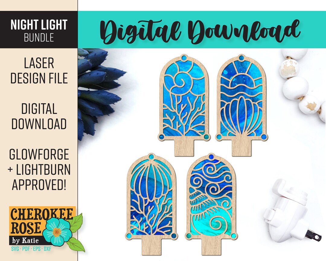 Sea Shell Night Light Laser Cut File: Beach Decor SVG (digital File ...