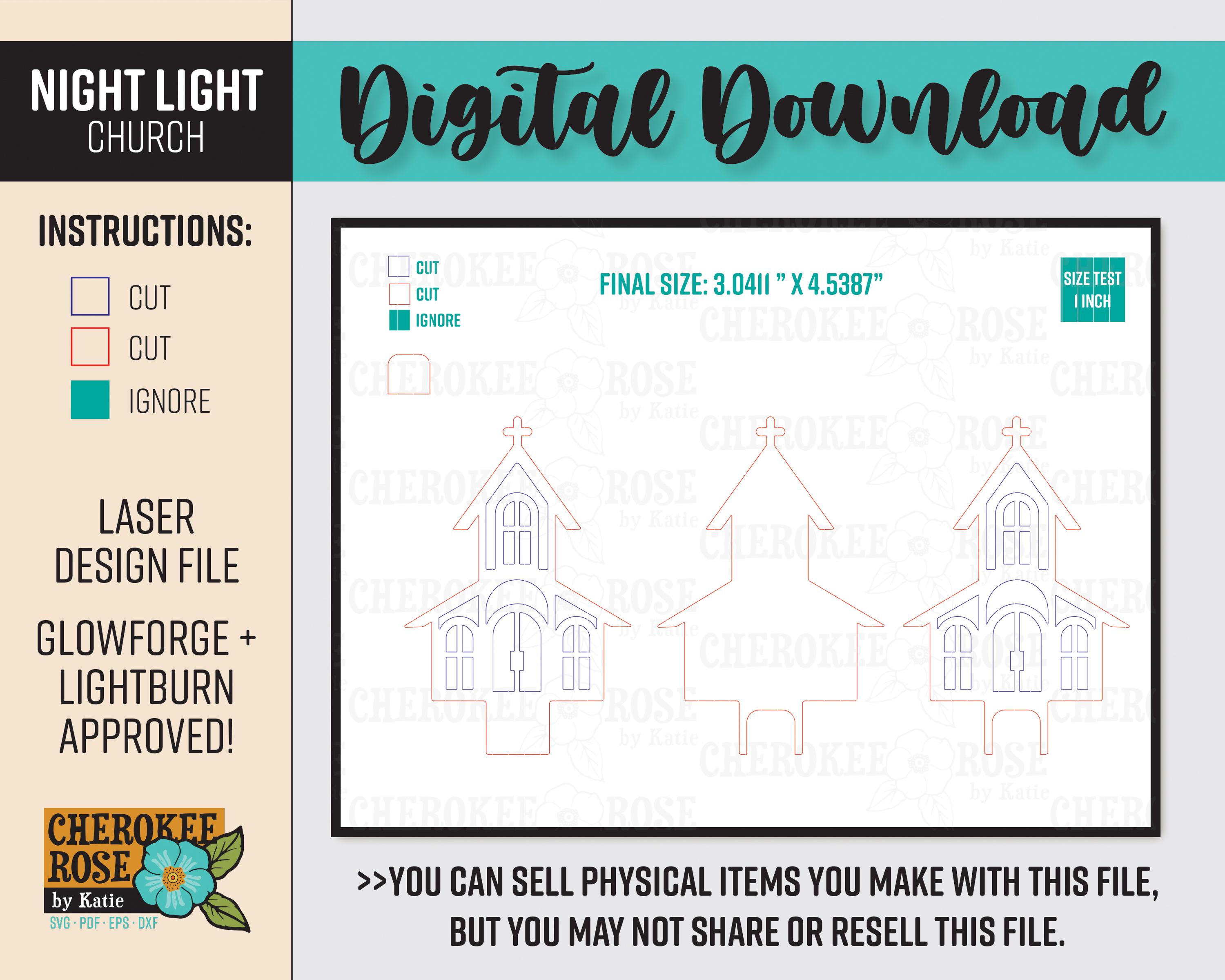 Laser Cut Church Night Light SVG Bundle (digital File Only) - Etsy