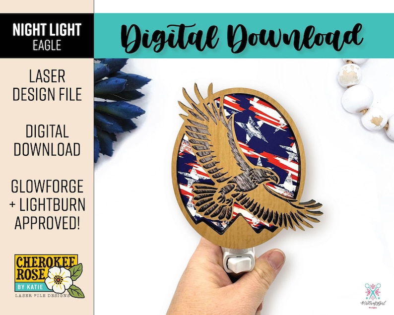 Eagle Night Light SVG: Laser Cut Design (digital File Only) - Etsy
