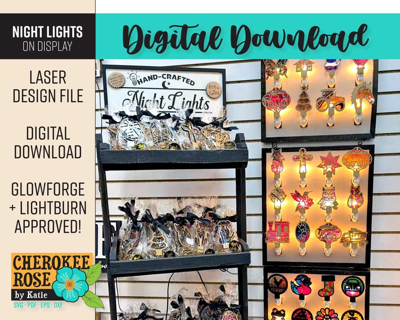 Cow Night Light Laser Cut File Bundle – SVG, PDF (digital File Only) - Etsy