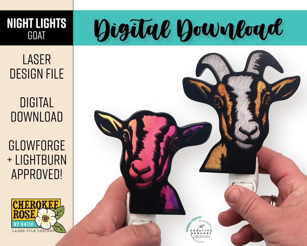Goat Night Light Laser Cut File – Nigerian Billy Design (digital File ...
