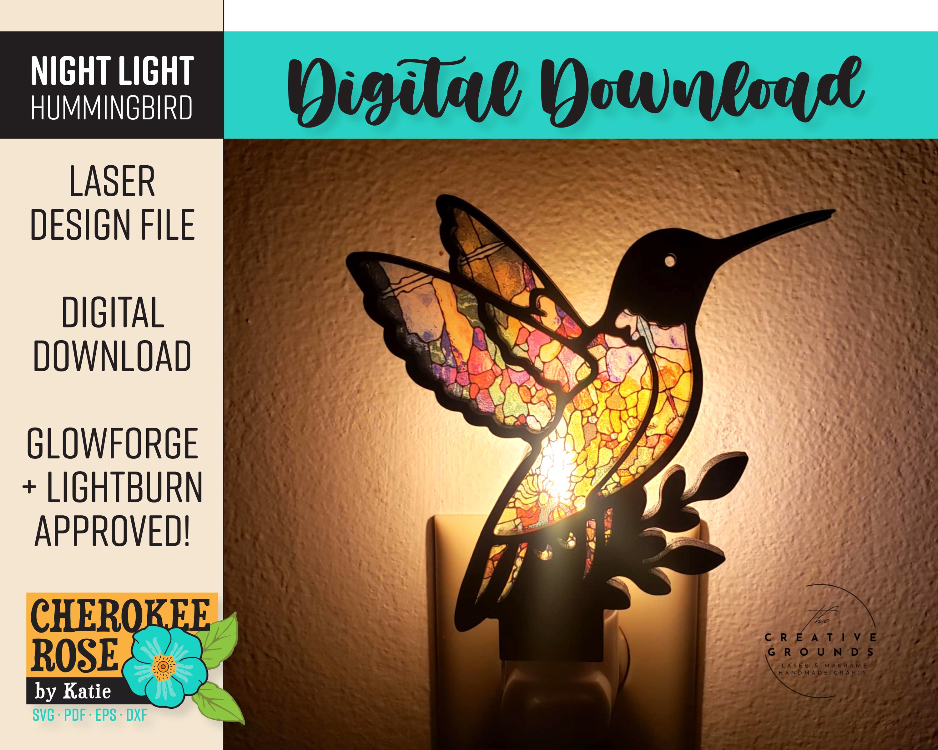 Hummingbird Night Light Laser Cut File (digital File) - Etsy