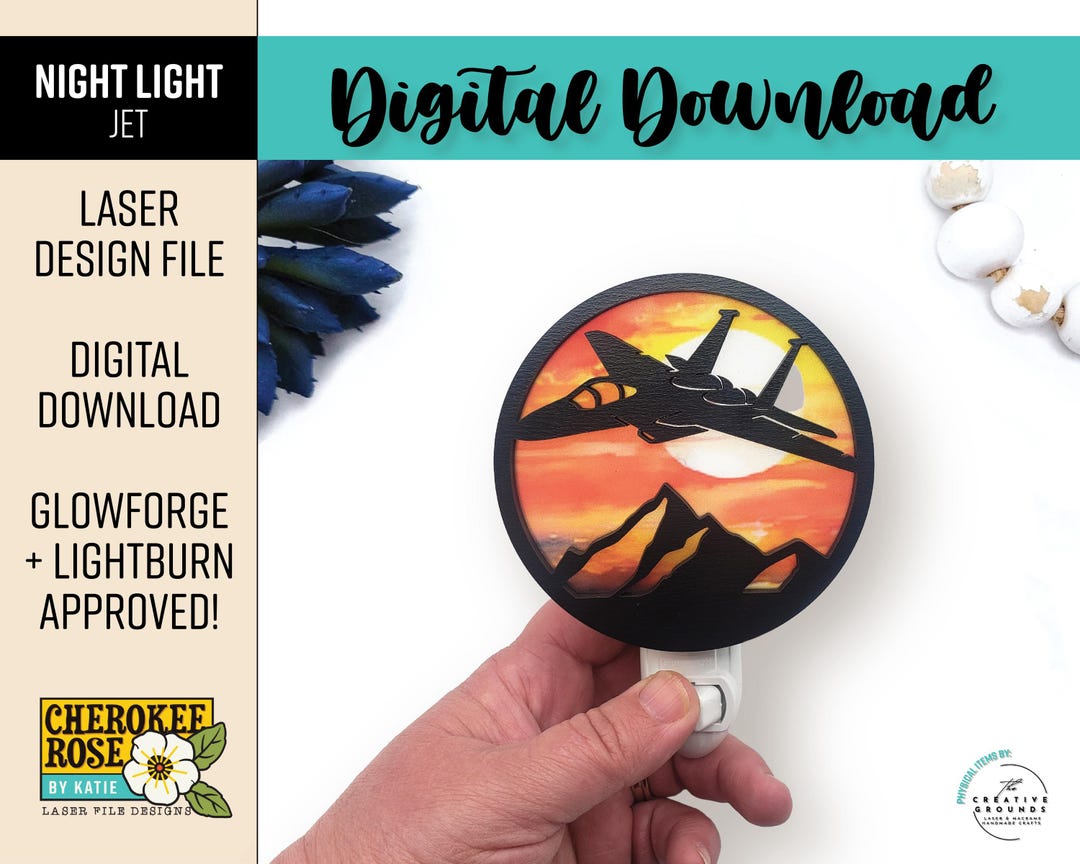 F15 Eagle Jet Night Light SVG - Laser Cut File (digital File Only) - Etsy