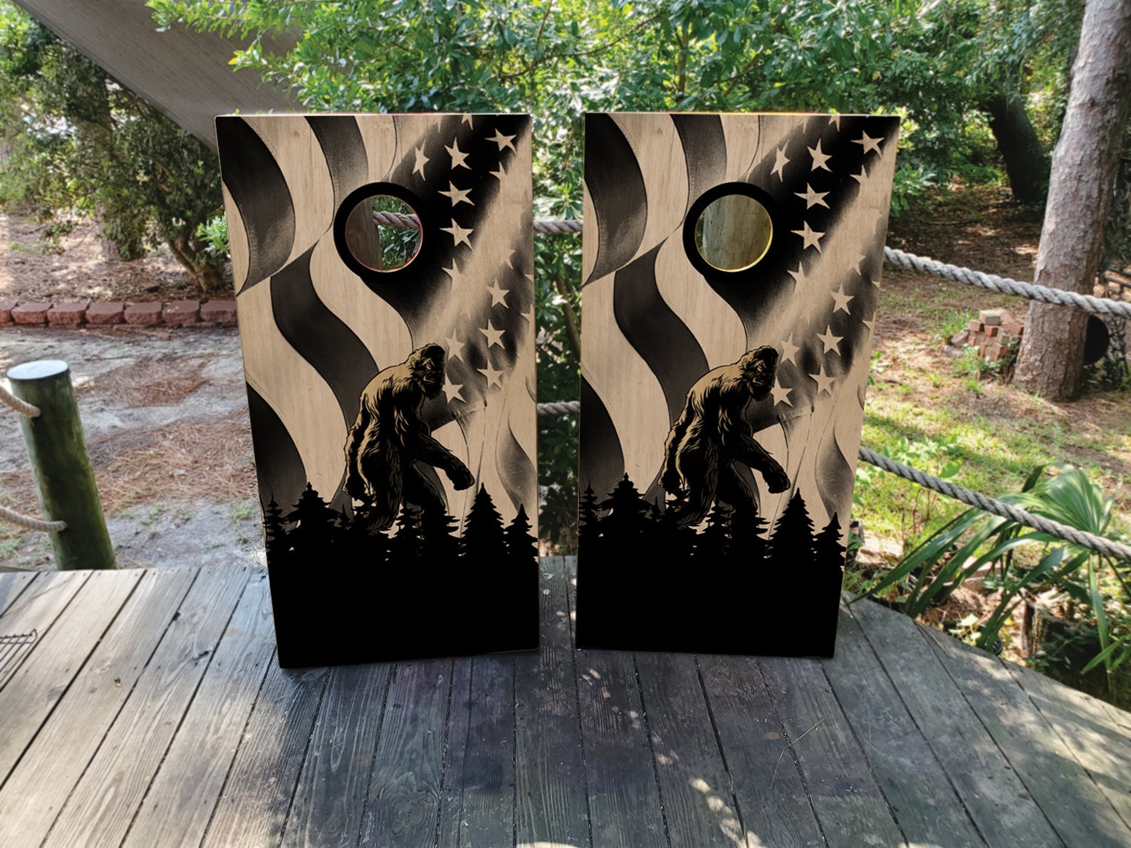 Big Foot Sasquatch Vinyl Laminated Cornhole Board Wraps - Etsy