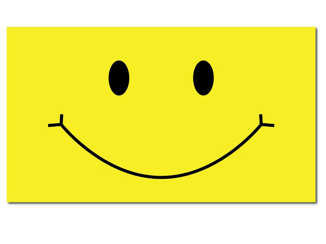 Smiley Face Yellow Sticker / Waterproof Vinyl Decal. Fun Stickers That ...