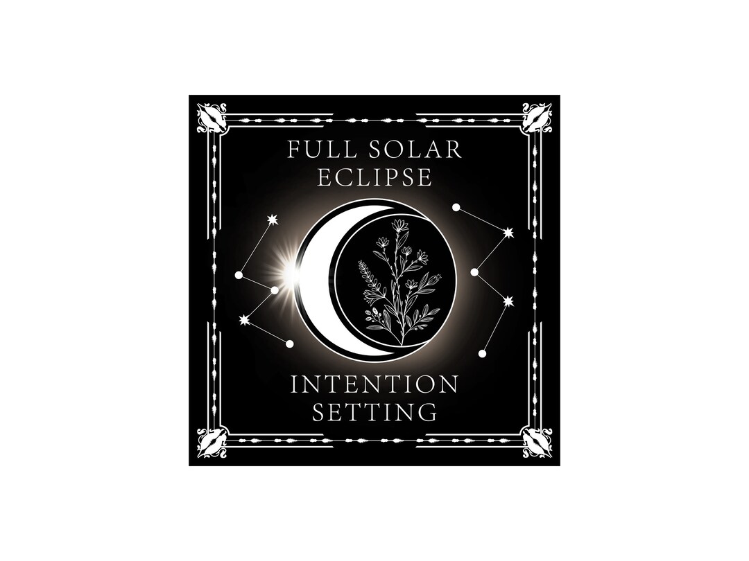 Full Solar Eclipse Intention Setting Sticker/ Waterproof Vinyl Decal ...