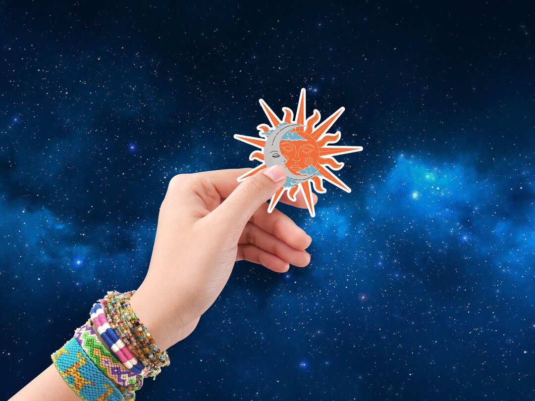 Sun and Moon / Waterproof Vinyl Decal. Fun Stickers That Can Go ...