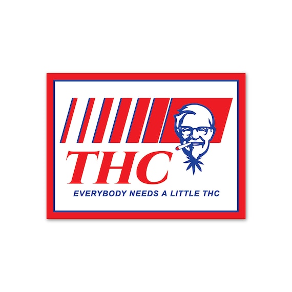 Funny KFC Cannabis Weed Sticker / Weed / Waterproof Vinyl - Etsy