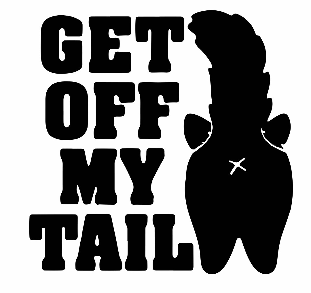 Funny Get off My Tail Sticker / Waterproof Vinyl Decal. Fun Stickers ...