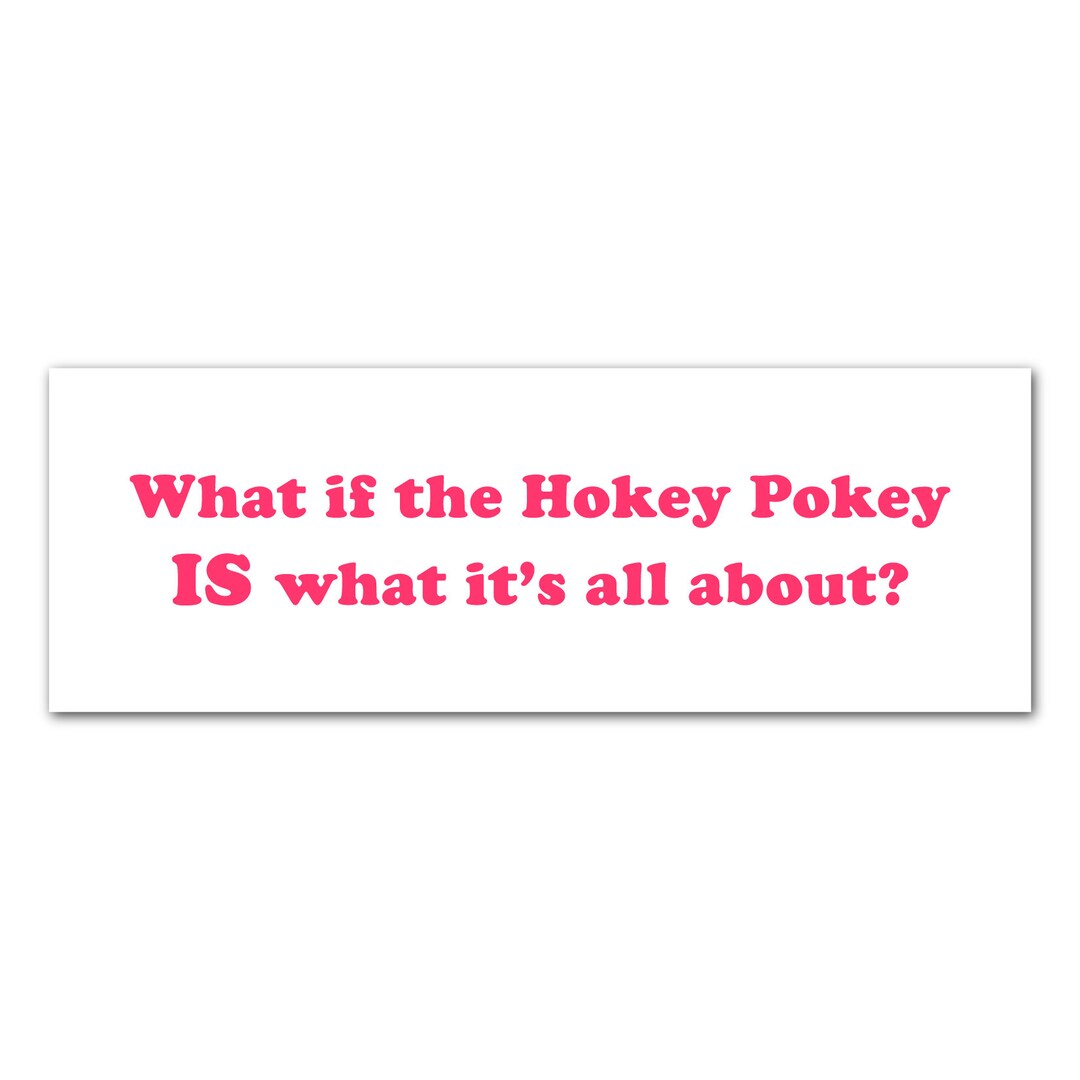 Hokey Pokey / Waterproof Decal. Fun Stickers That Can Go Anywhere ...