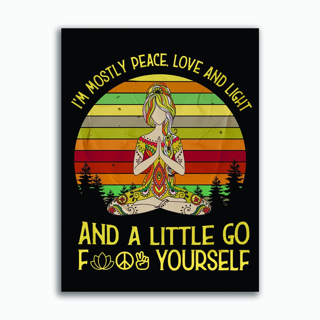 Peace Love Light Meditation / Sticker / Waterproof Vinyl Decal. Fun ...