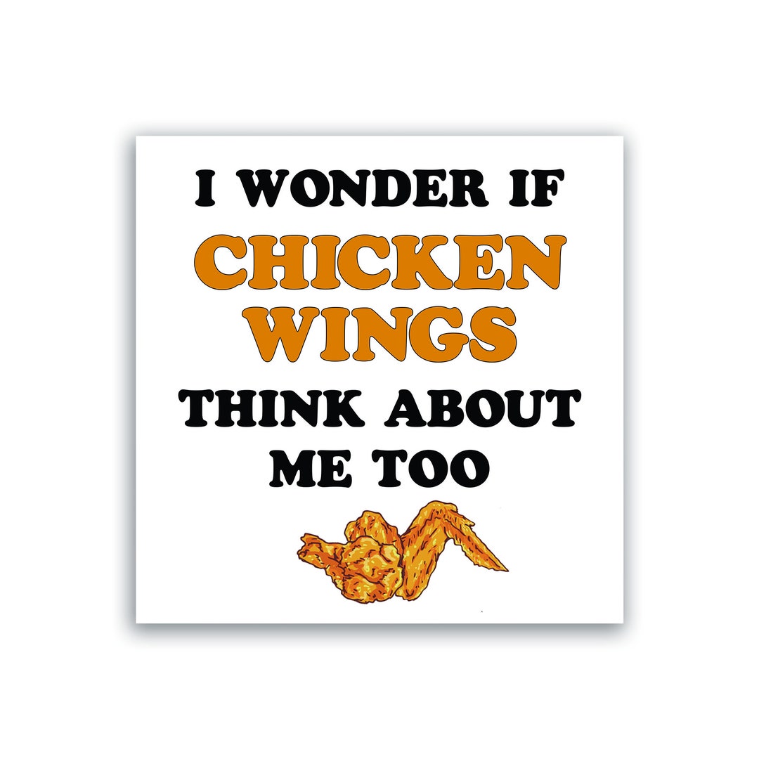 Chicken Wings Funny Parody Sticker / Waterproof Vinyl Decal. Fun ...