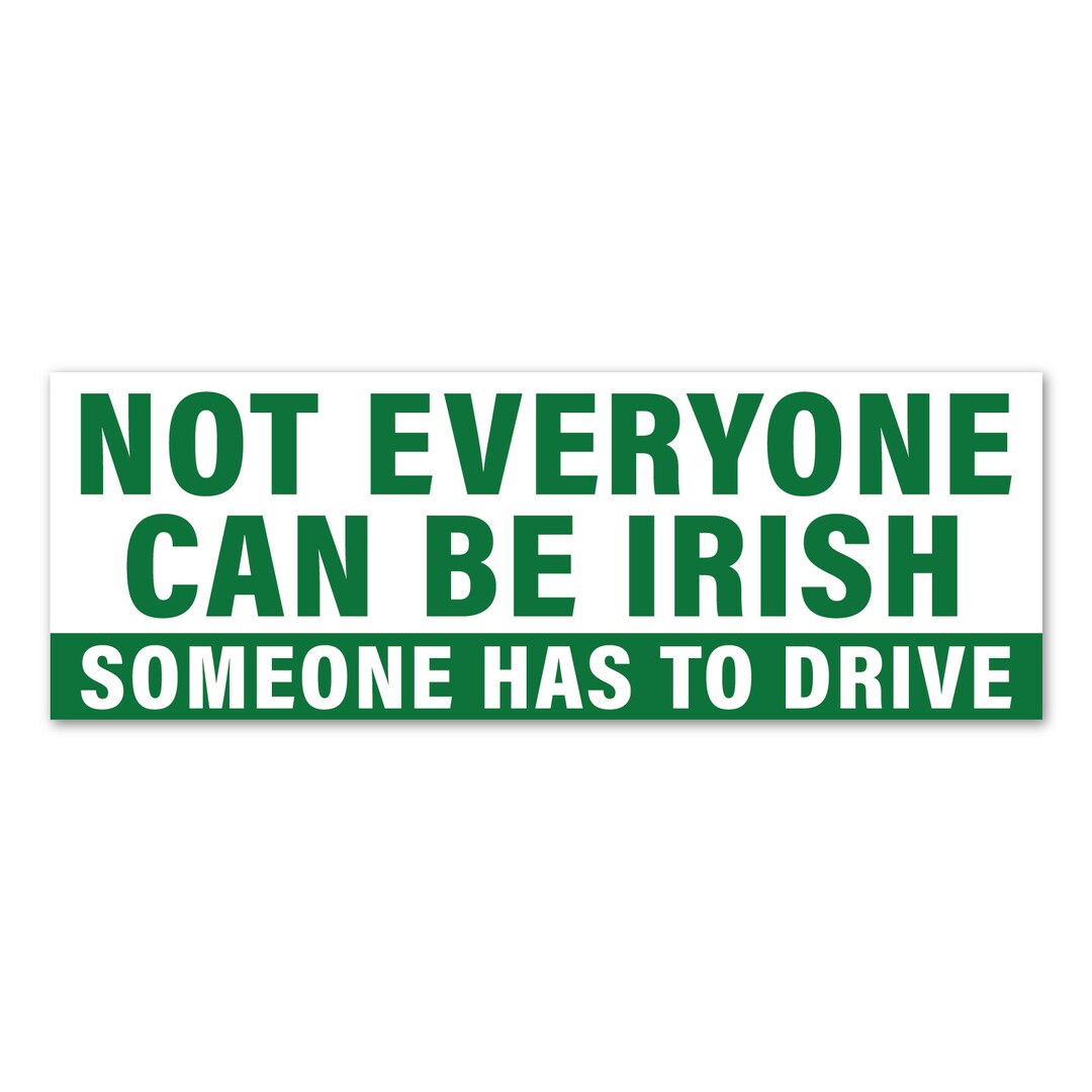 Funny Irish Drinking Sticker / Waterproof Vinyl Decal. Fun Stickers ...