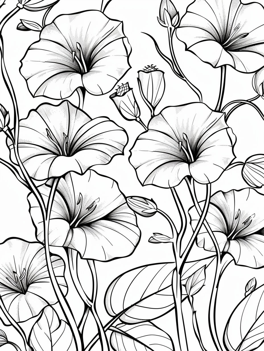 Printable Botanical Coloring Book Pages for Adults, Floral Adult ...