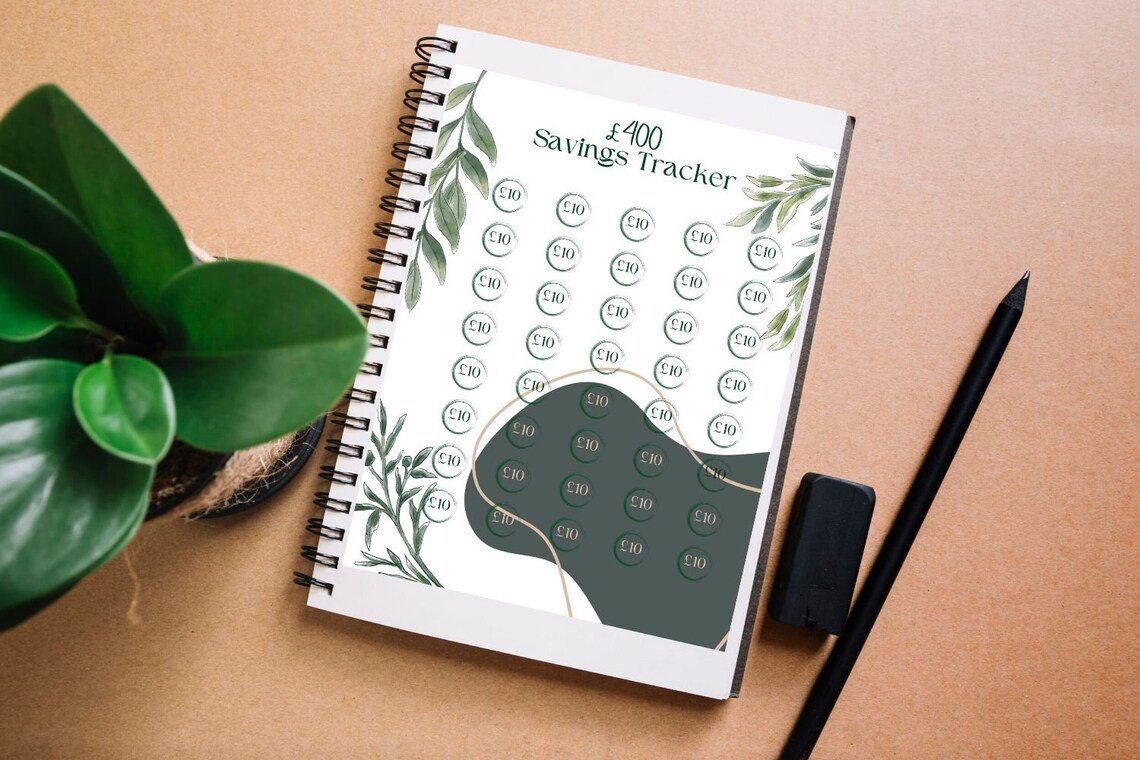 400 Pounds Savings Tracker, Savings Challenge, Budgeting Tool, Personal ...