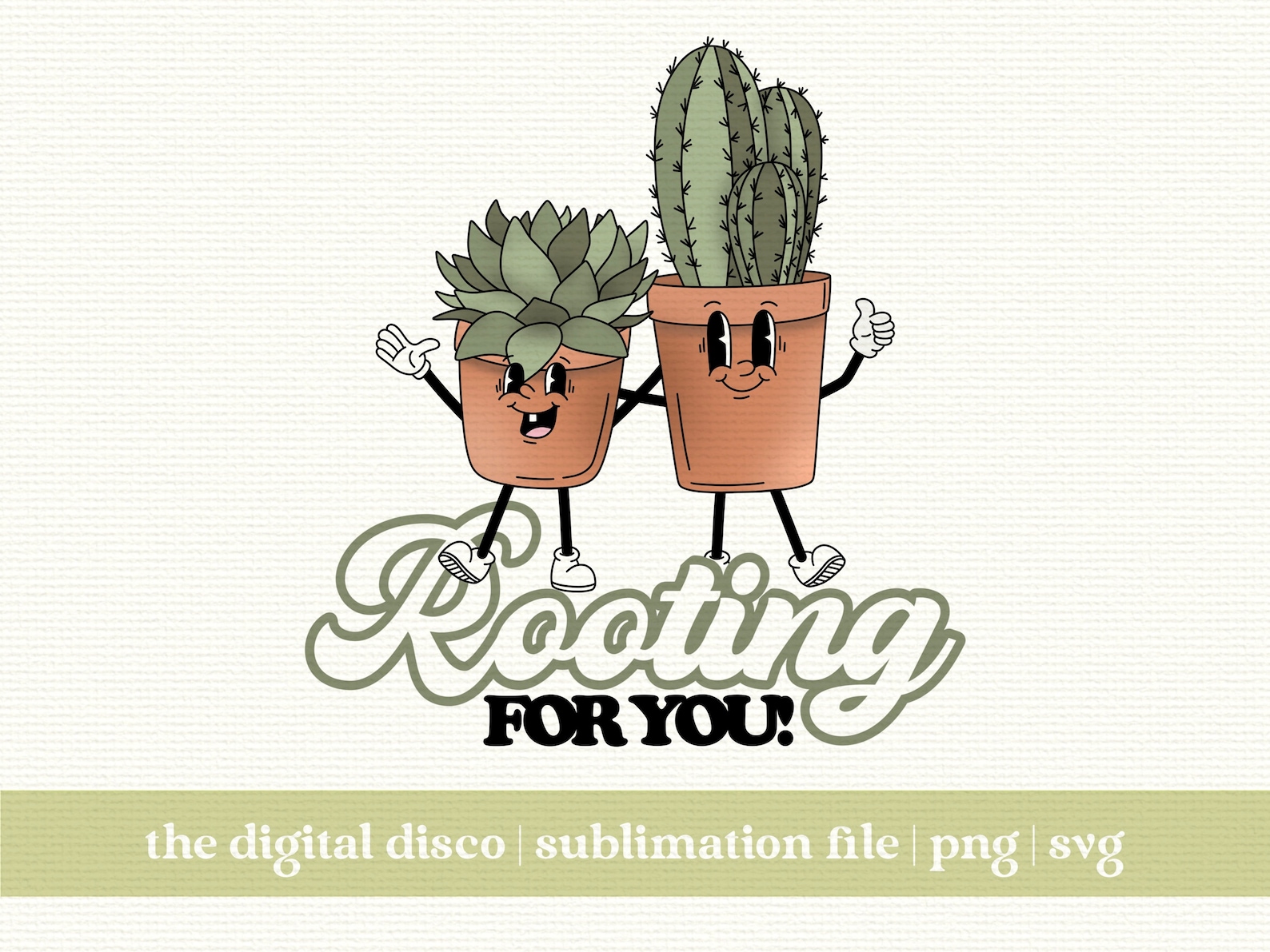 Rooting for You Succulent Plant PNG SVG Sublimation File - Etsy