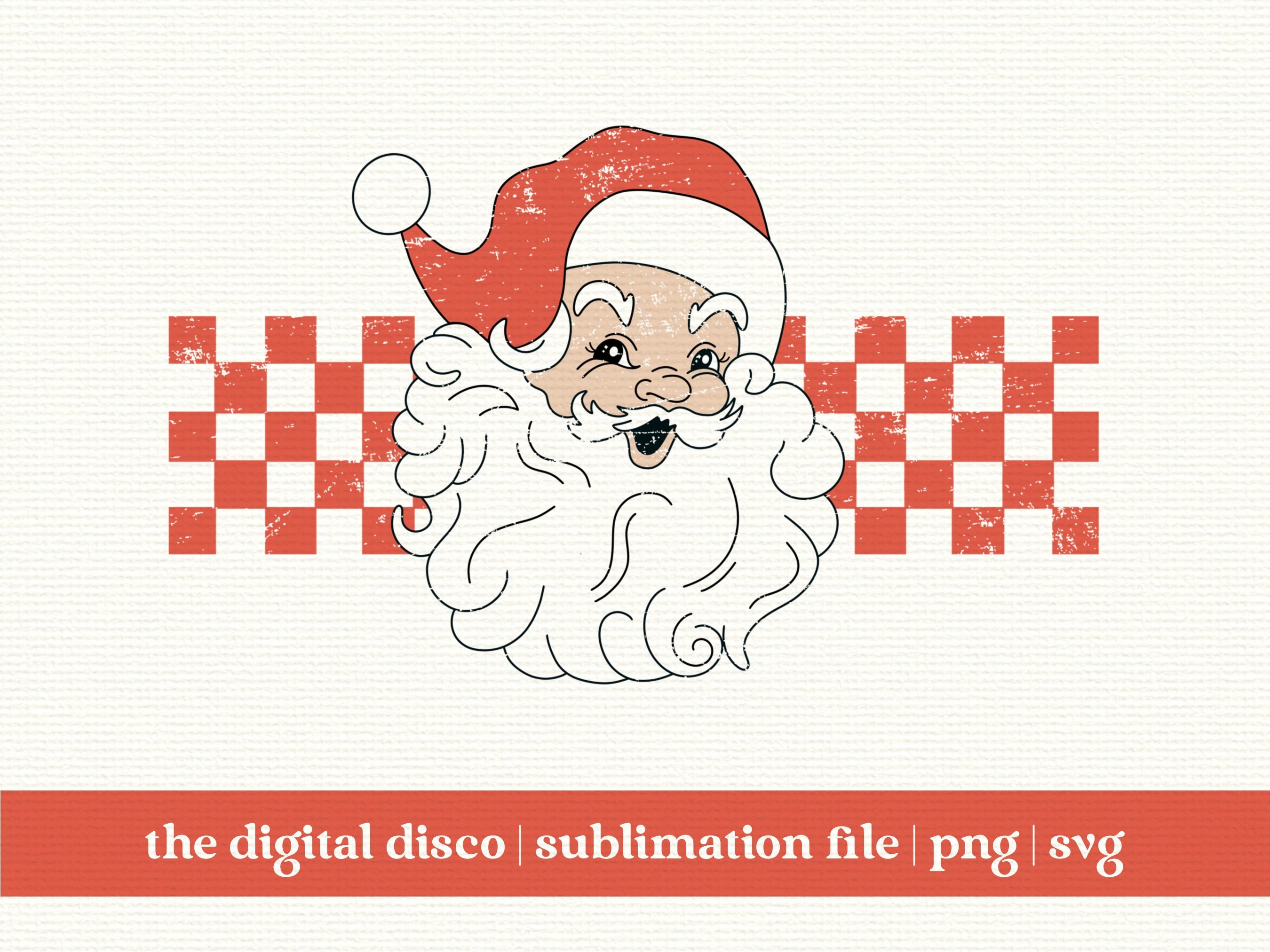 Santa Christmas SVG PNG Sublimation Design Shirt Design - Etsy