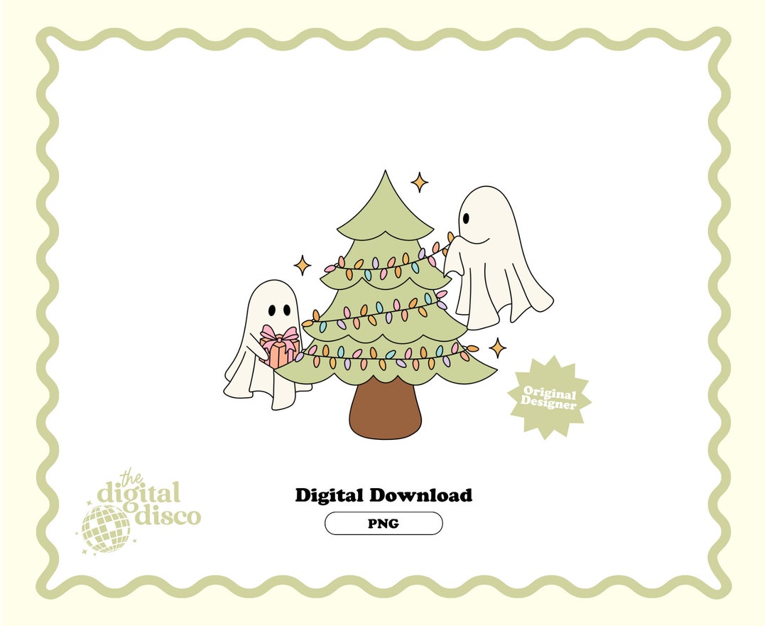 Spooky Christmas PNG, Trendy Christmas PNG, Ghost PNG, Christmas Png ...