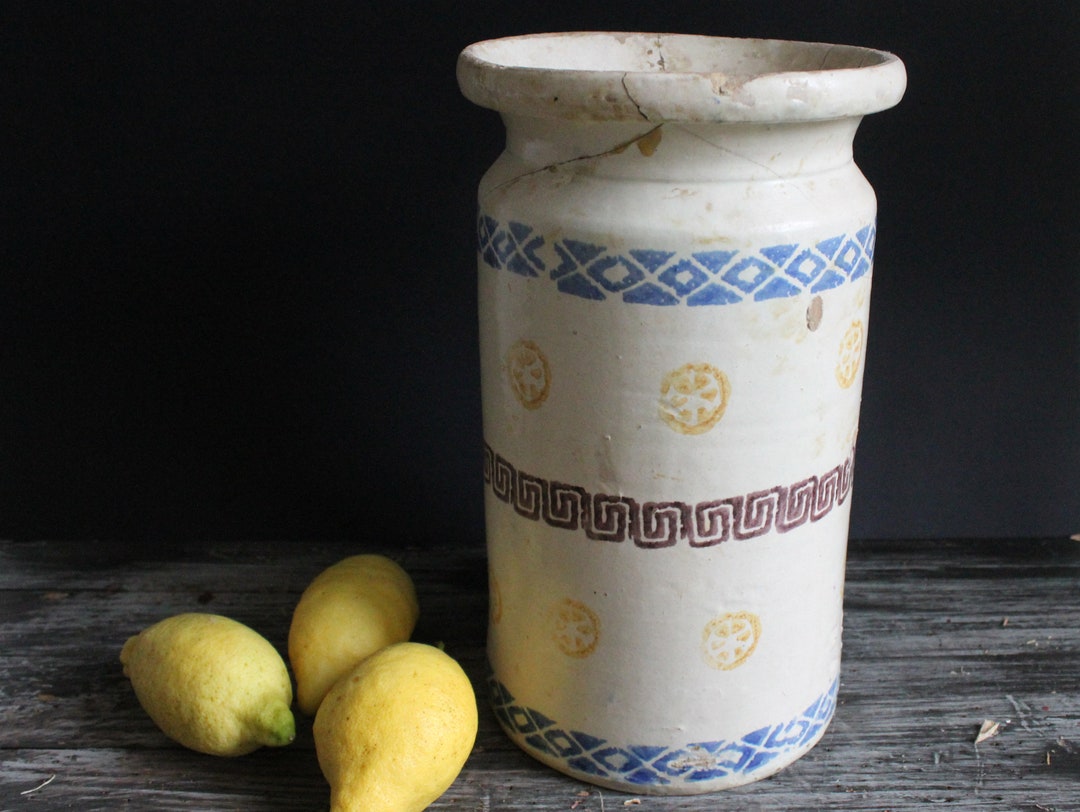 Large White Puglia Pottery Vase: Rustic Farmhouse Decor - Etsy Canada