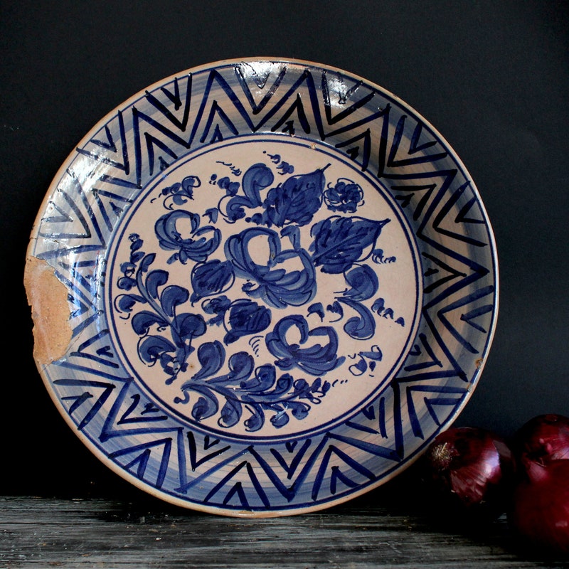 Antique Terracotta Plate - Etsy