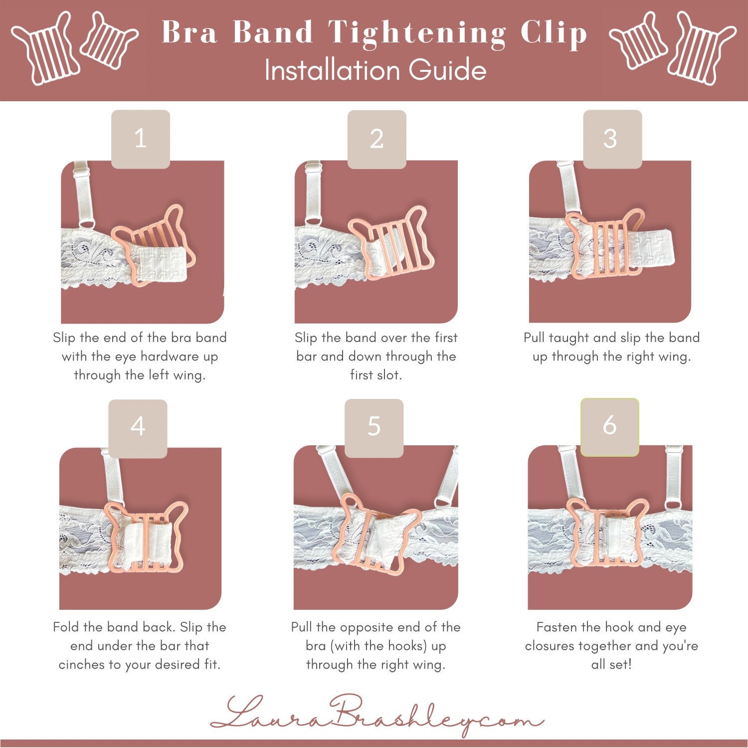 Bra Band Tightening Clip Accessory Black Secure & Comfortable ...