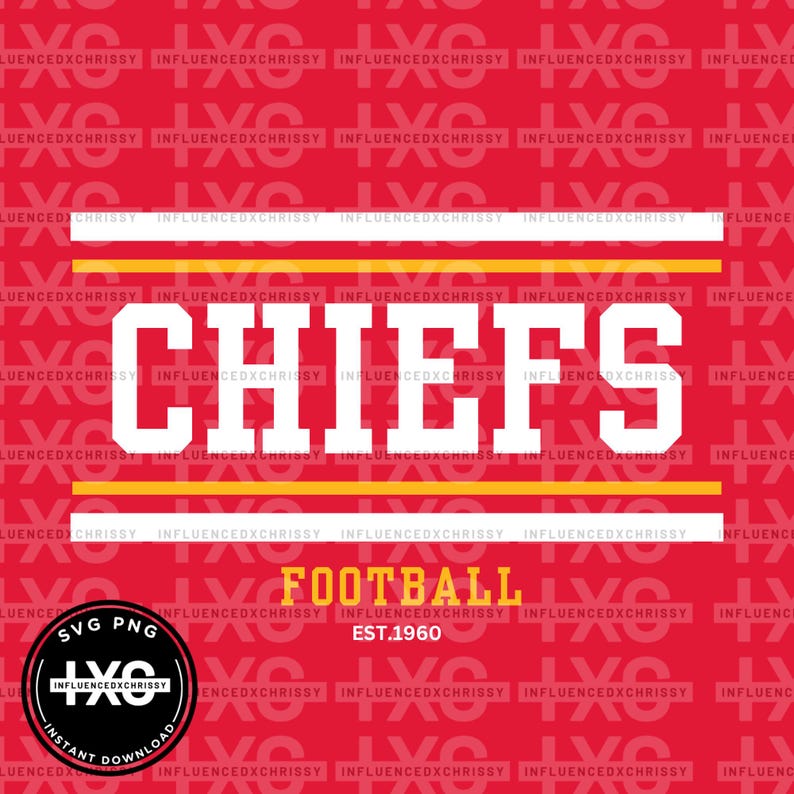 Chiefs Football Png Svg Digital Download File Kansas City Football ...