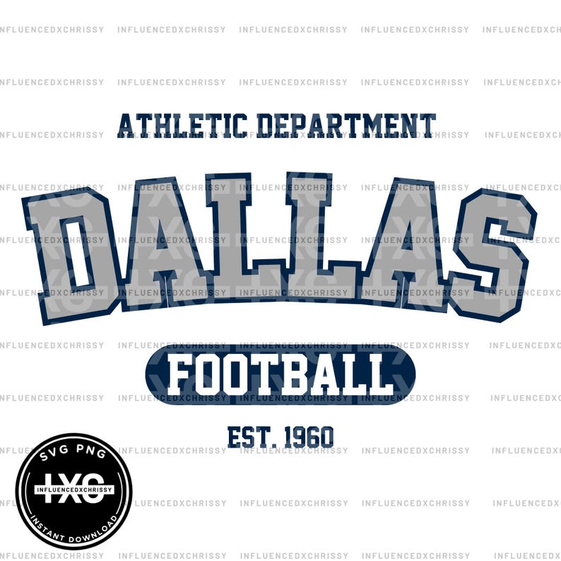 Dallas Football Svg Png Digital Download Cowboys Athletic Department ...