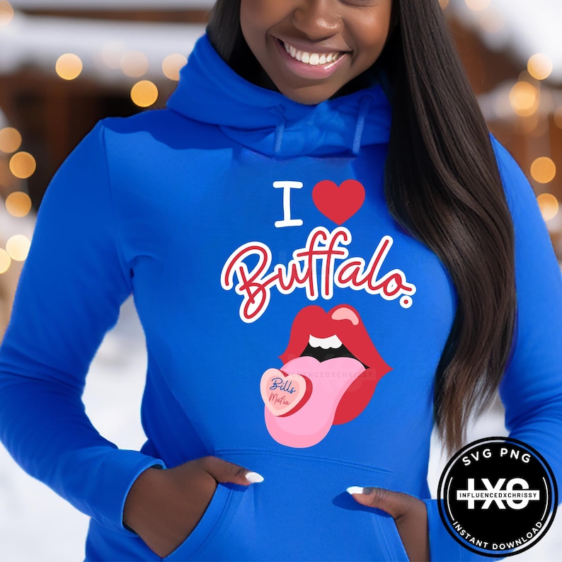 Buffalo Football PNG I Love Buffalo Svg Png File for Game Day Shirt ...