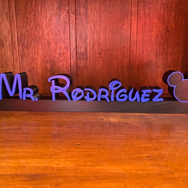 Mickey Mouse With Name Plate - Etsy