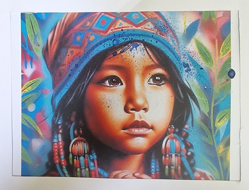 Beautiful Indigenous Street Art Girl by Luke Sky Spraypaint Street Art ...