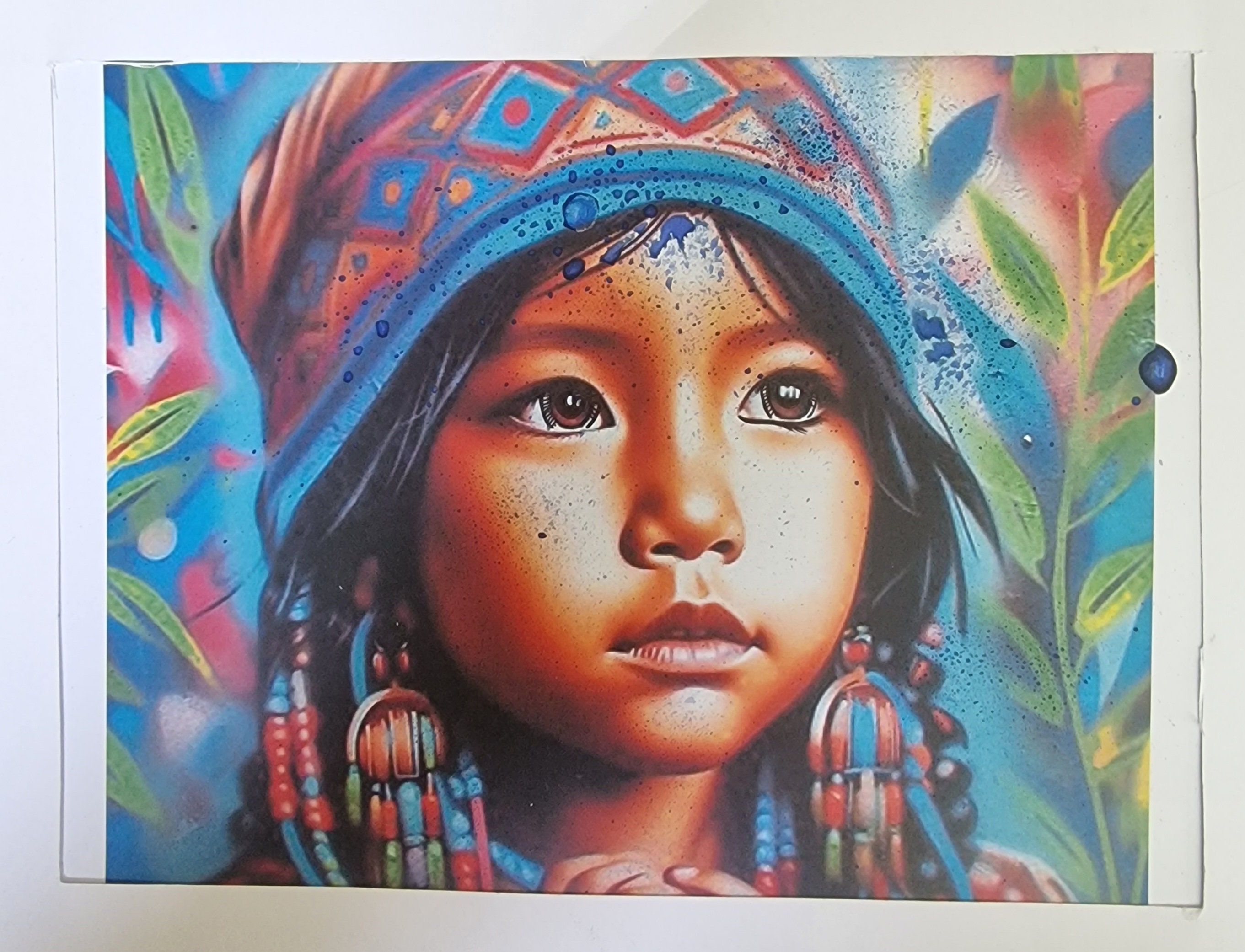 Beautiful Indigenous Street Art Girl by Luke Sky Spraypaint Street Art ...
