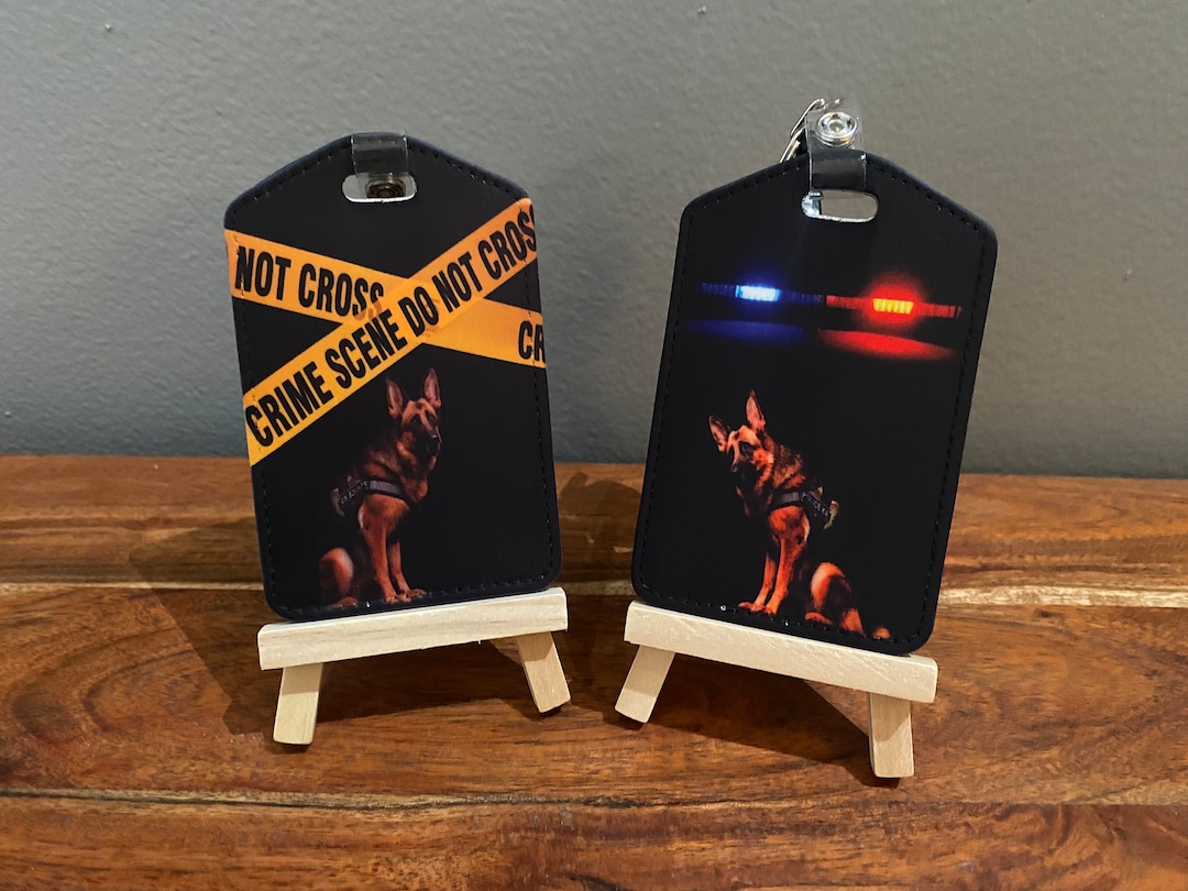 Crime Scene Dog Police Dog Police K9 ID Badge Holders With Retractable ...