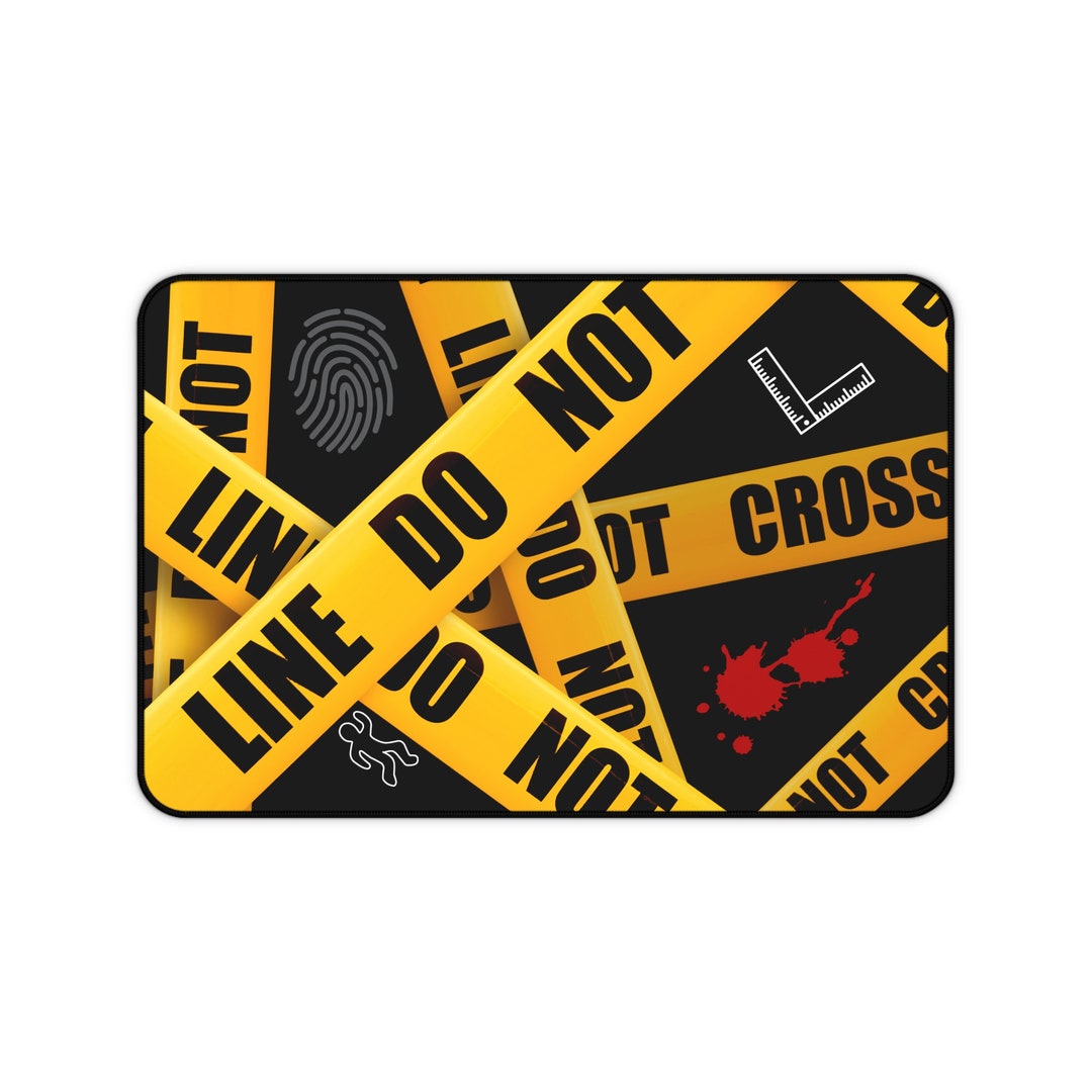 Crime Scene Tape Desk Mat Office Product Blood Spatter Blood Splatter ...