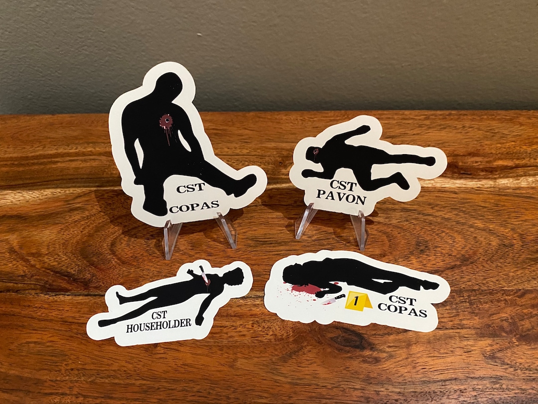 Personalized Crime Scene Dead Body Outline Stickers Forensics Gift CSI ...