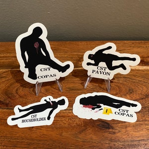Personalized Crime Scene Dead Body Outline Stickers Forensics - Etsy
