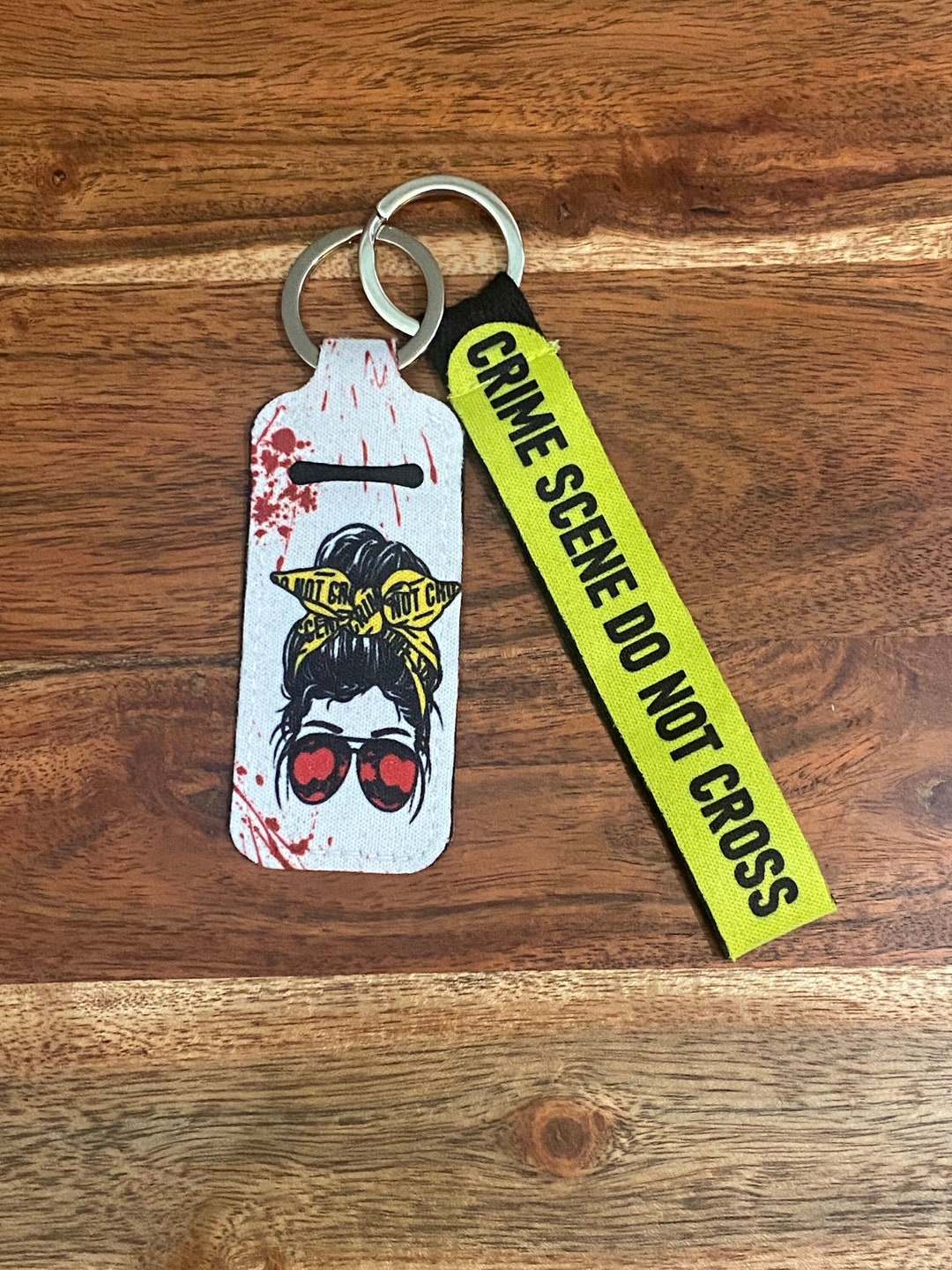 Blood Spatter Skull Fingerprint Messy Bun If They’re Breathing We’re ...