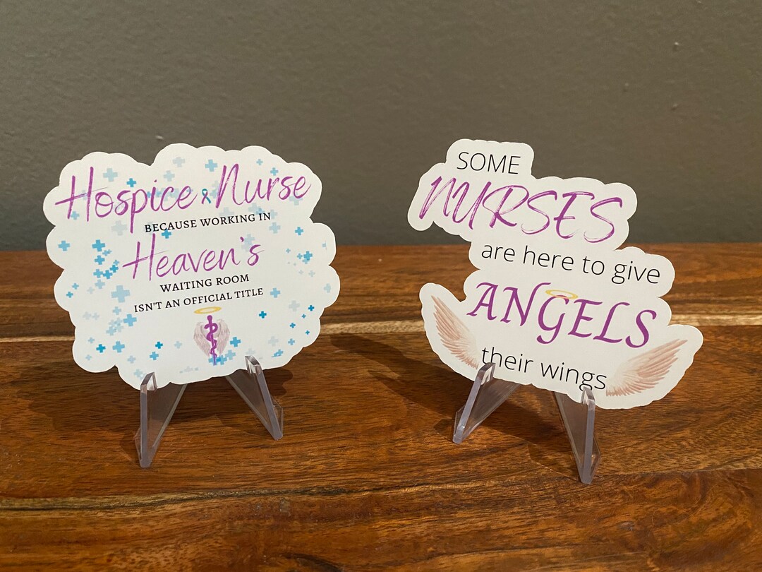 Hospice Nurse Sticker Nurse Magnet Medical Field Gift Heavens Waiting ...